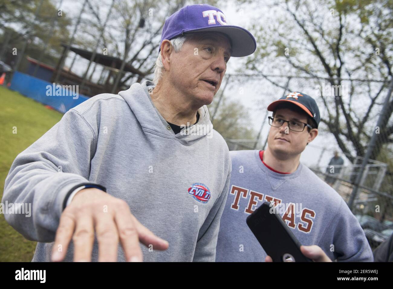 UNITED STATES - APRIL 25: Rep. Roger Williams, R-Texas, and his aide ...