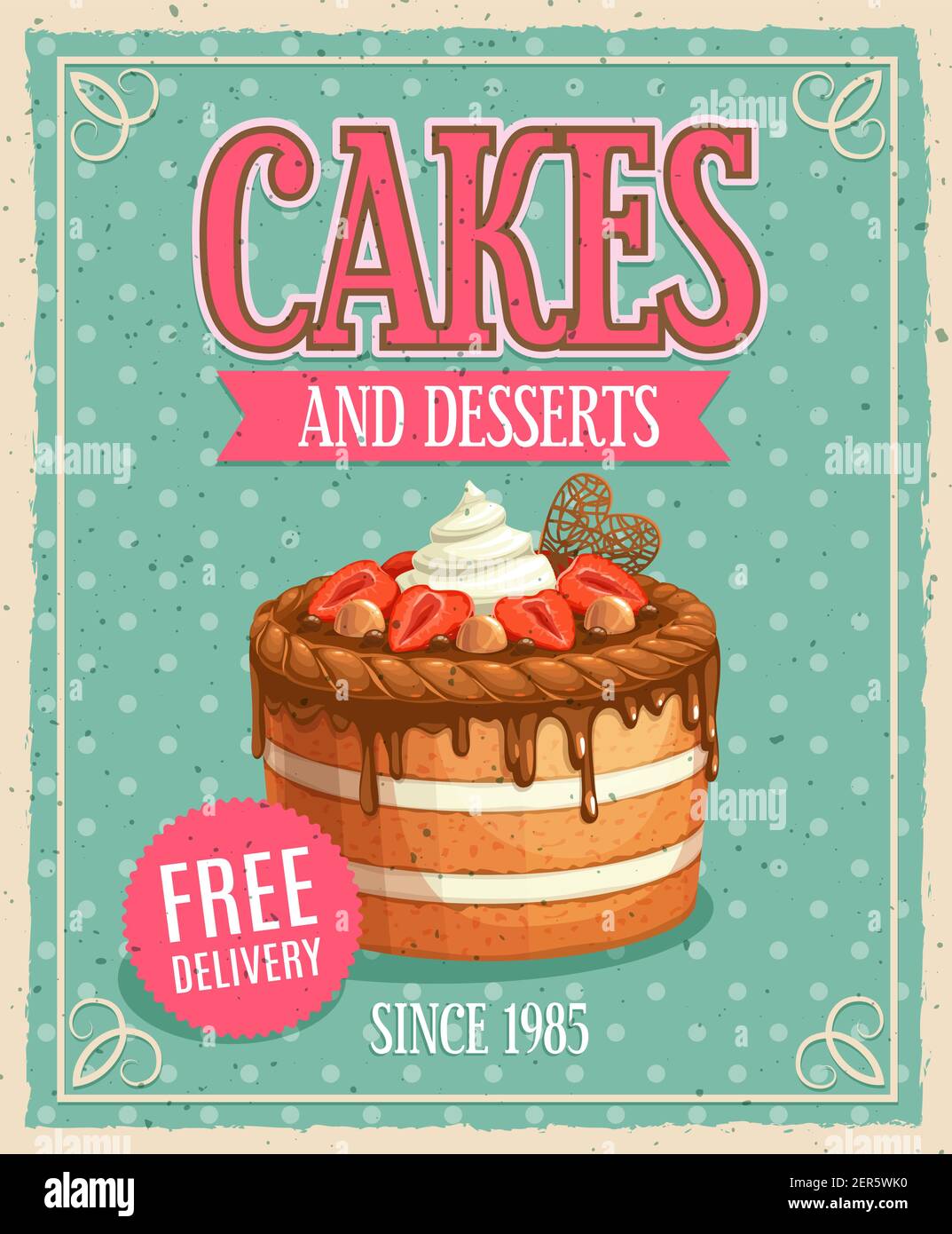 Free sweets poster Stock Vector Images - Alamy