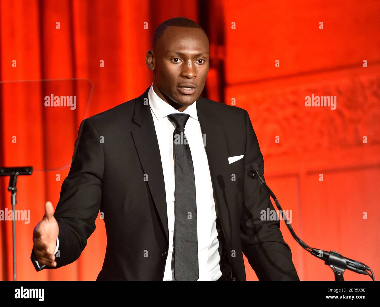 Right To Play Johann Koss Humanitarian Award honoree NBA player Bismack ...