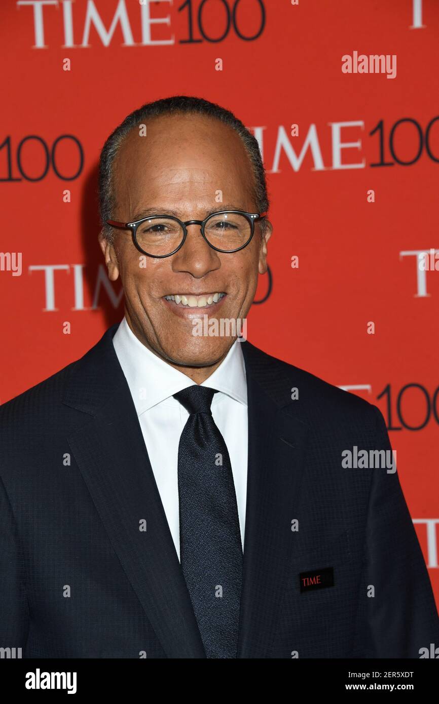 Lester Holt arrives to the 2018 TIME 100 Gala, held at the Frederick P ...