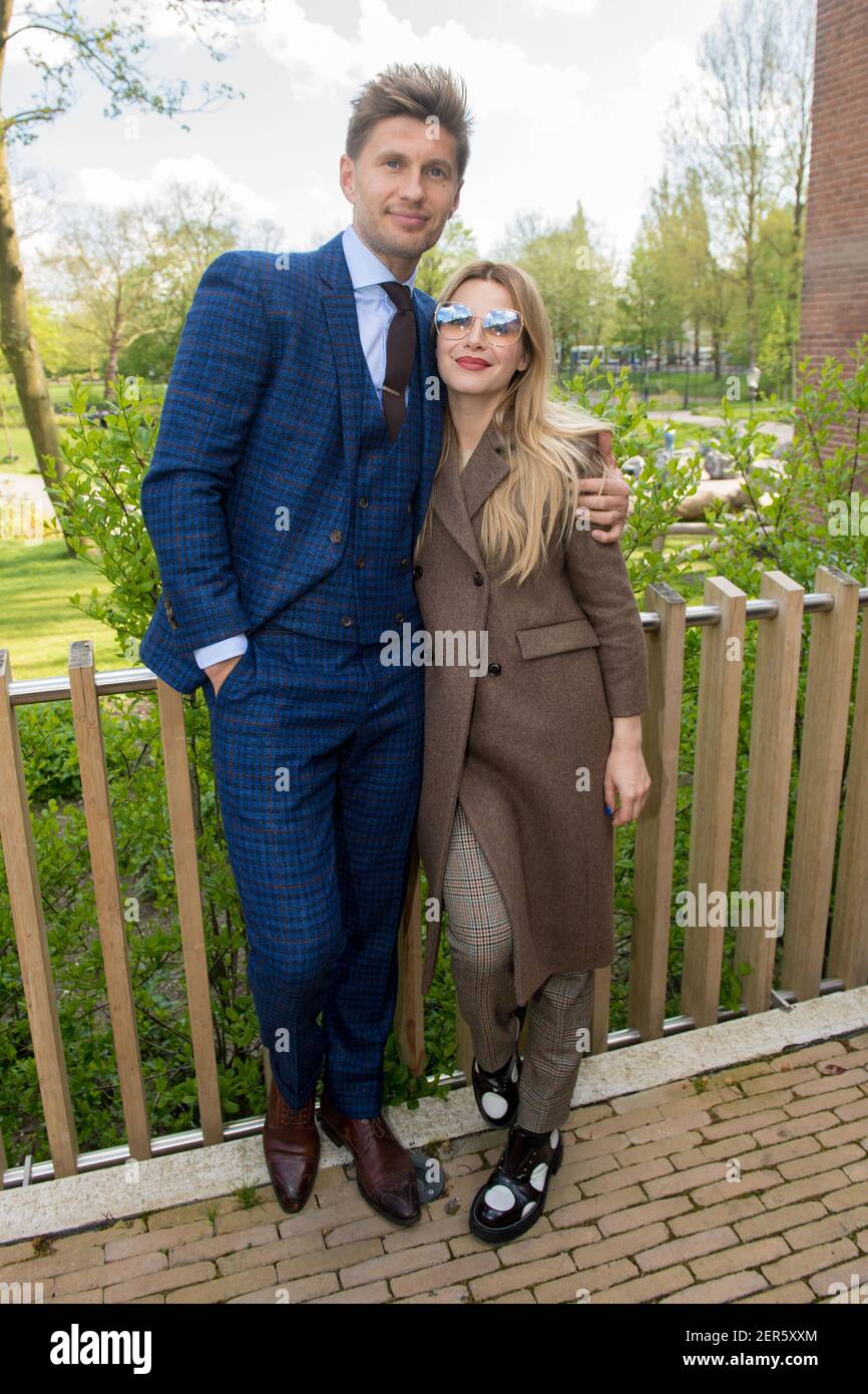 Victoria Koblenko and Evgeniy Levchenko during the launch of the new ...