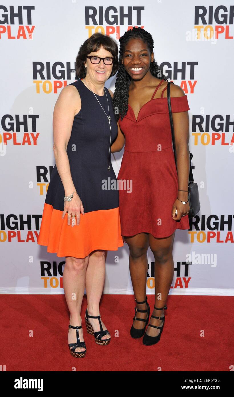 L-R: Olympian speed skaters, Olympic champion Bonnie Blair and Maame ...