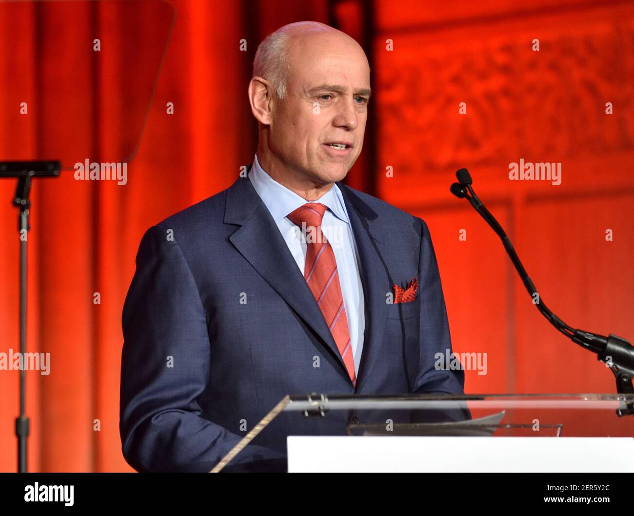 Right To Play USA chairman Mark Hantho speaks to the attendees at the ...