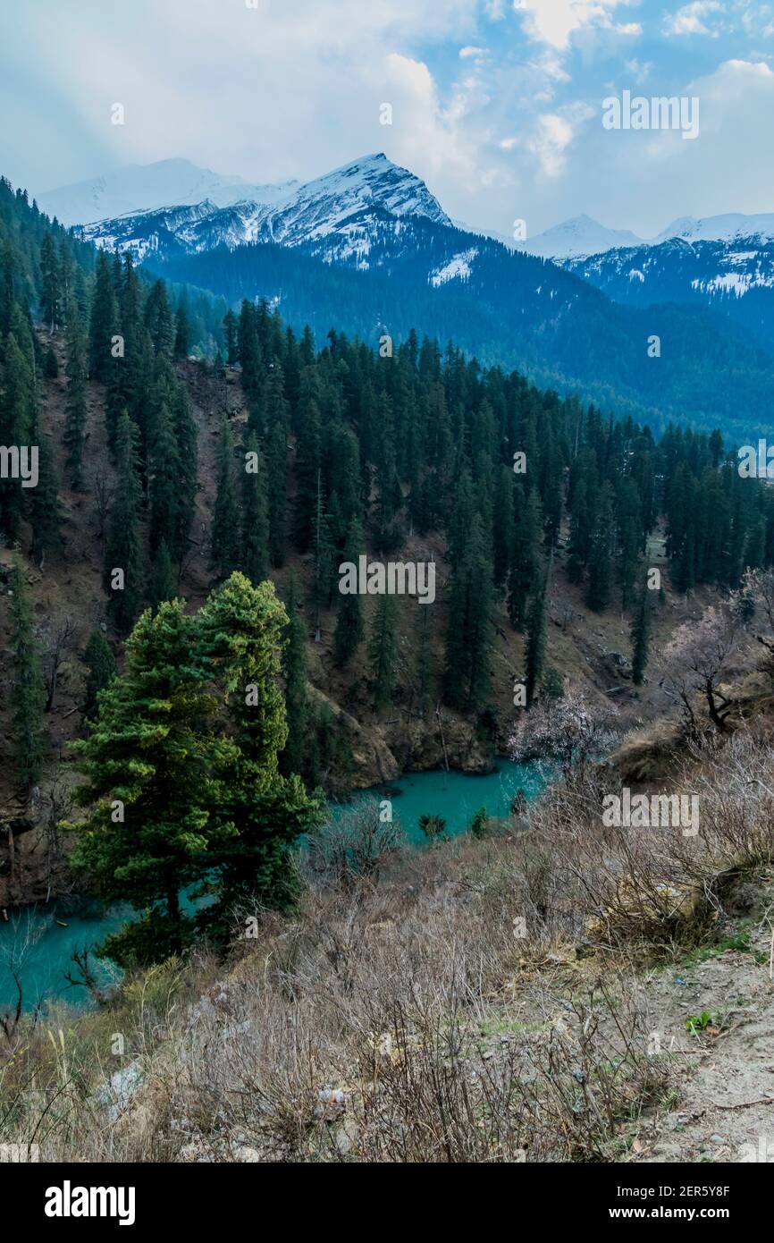 Parvati dam reservior in Barshaini Stock Photo - Alamy
