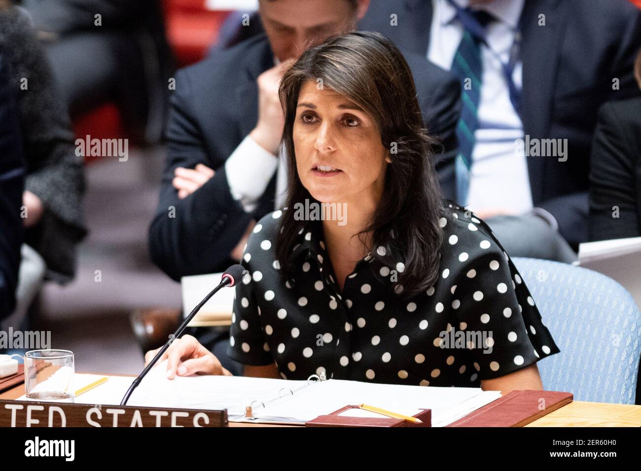 Nikki Haley, United States Ambassador to the United Nations, at the ...