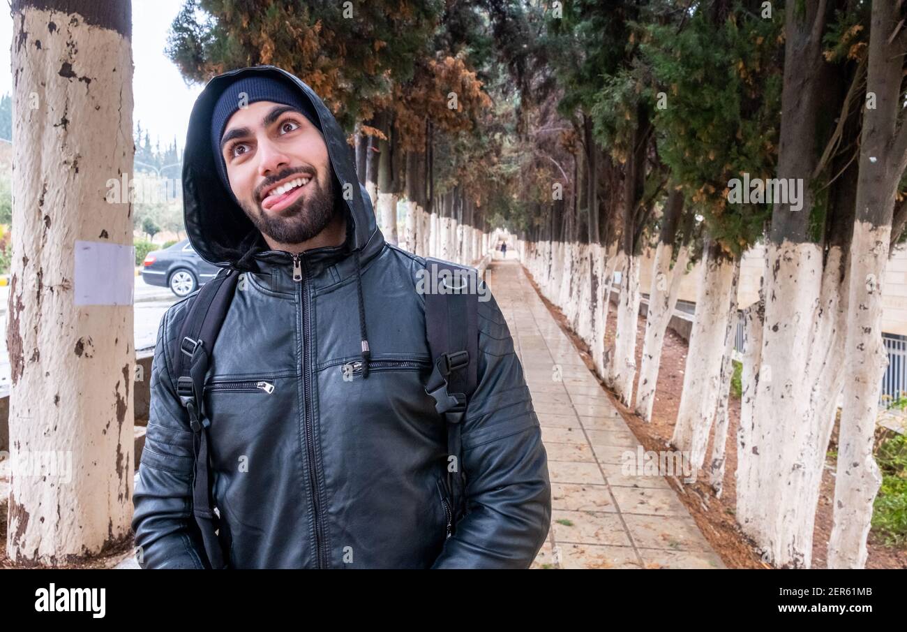 Happy muslim guy at university Stock Photo - Alamy