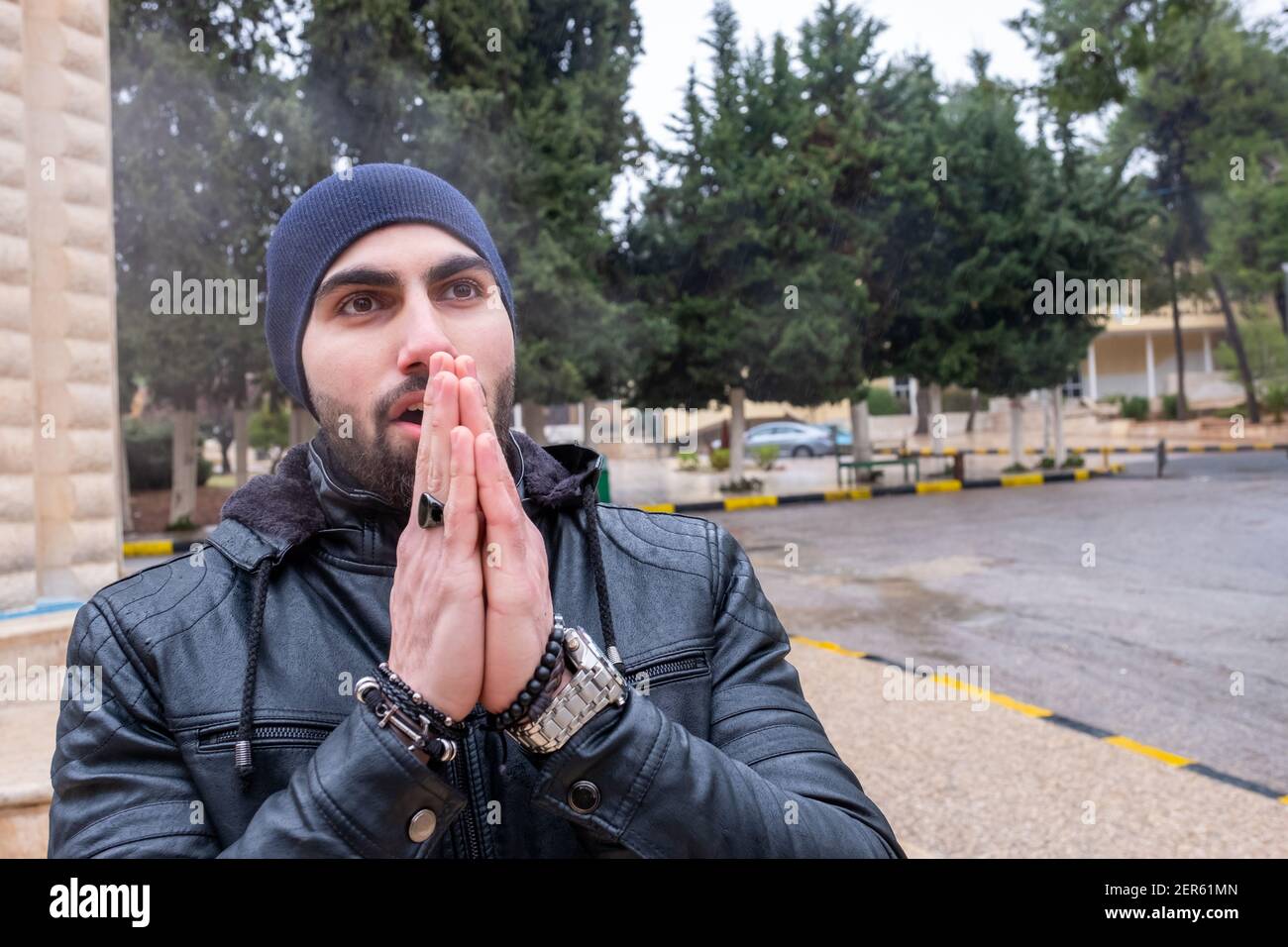 Happy muslim guy at university Stock Photo - Alamy