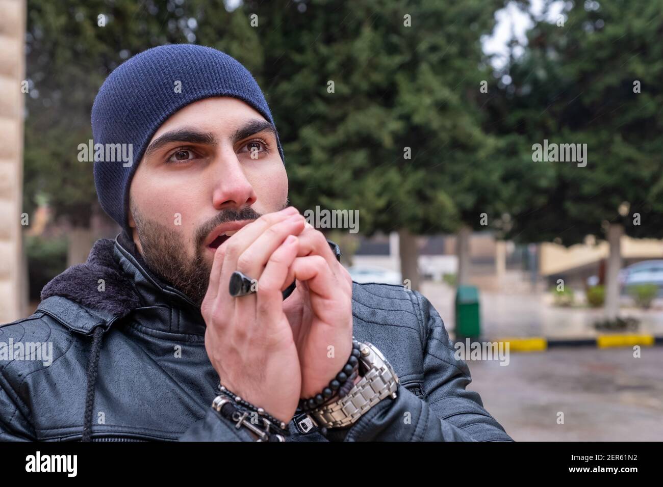 Happy muslim guy at university Stock Photo - Alamy