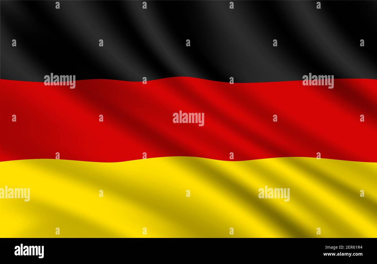 Germany flag, German country national vector identity. Foreign language ...