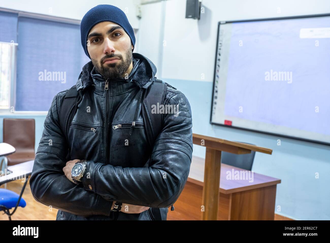 Happy arabic muslim guy at campus Stock Photo - Alamy