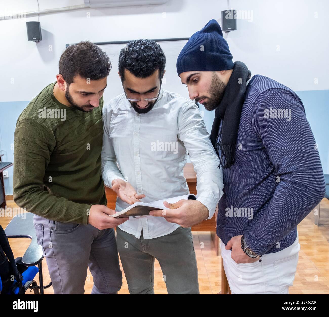 Male arab college students in class hi-res stock photography and images ...