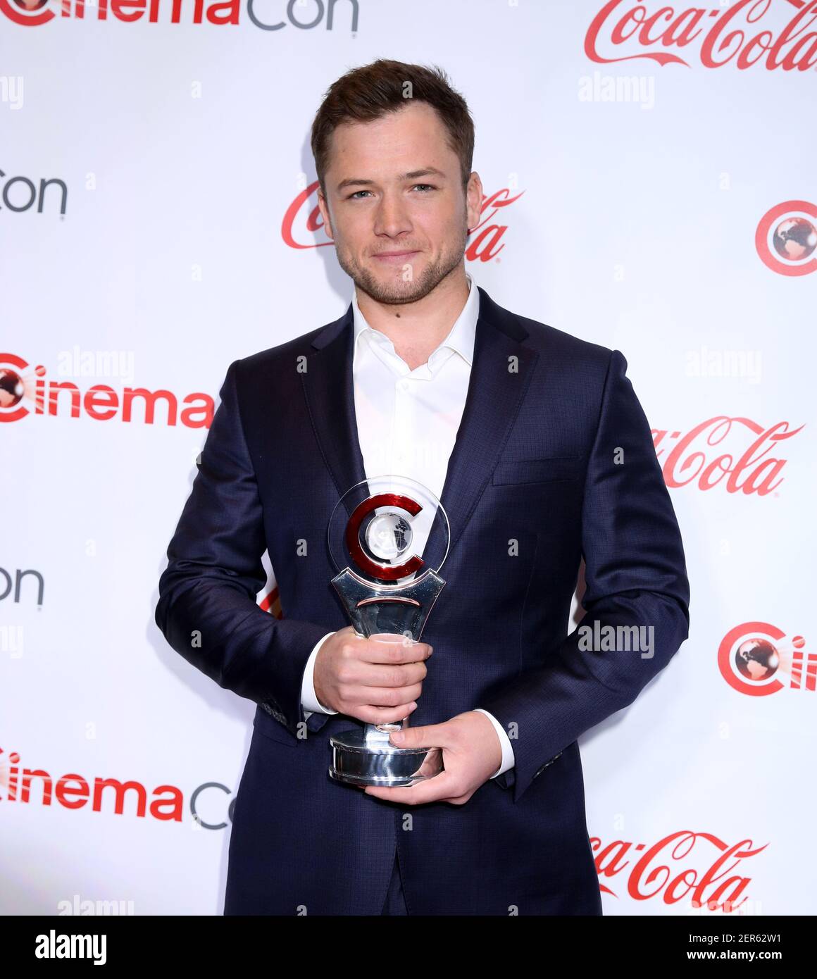 Aaron Egerton, recipient of Action Star of the Year Award, attends the ...