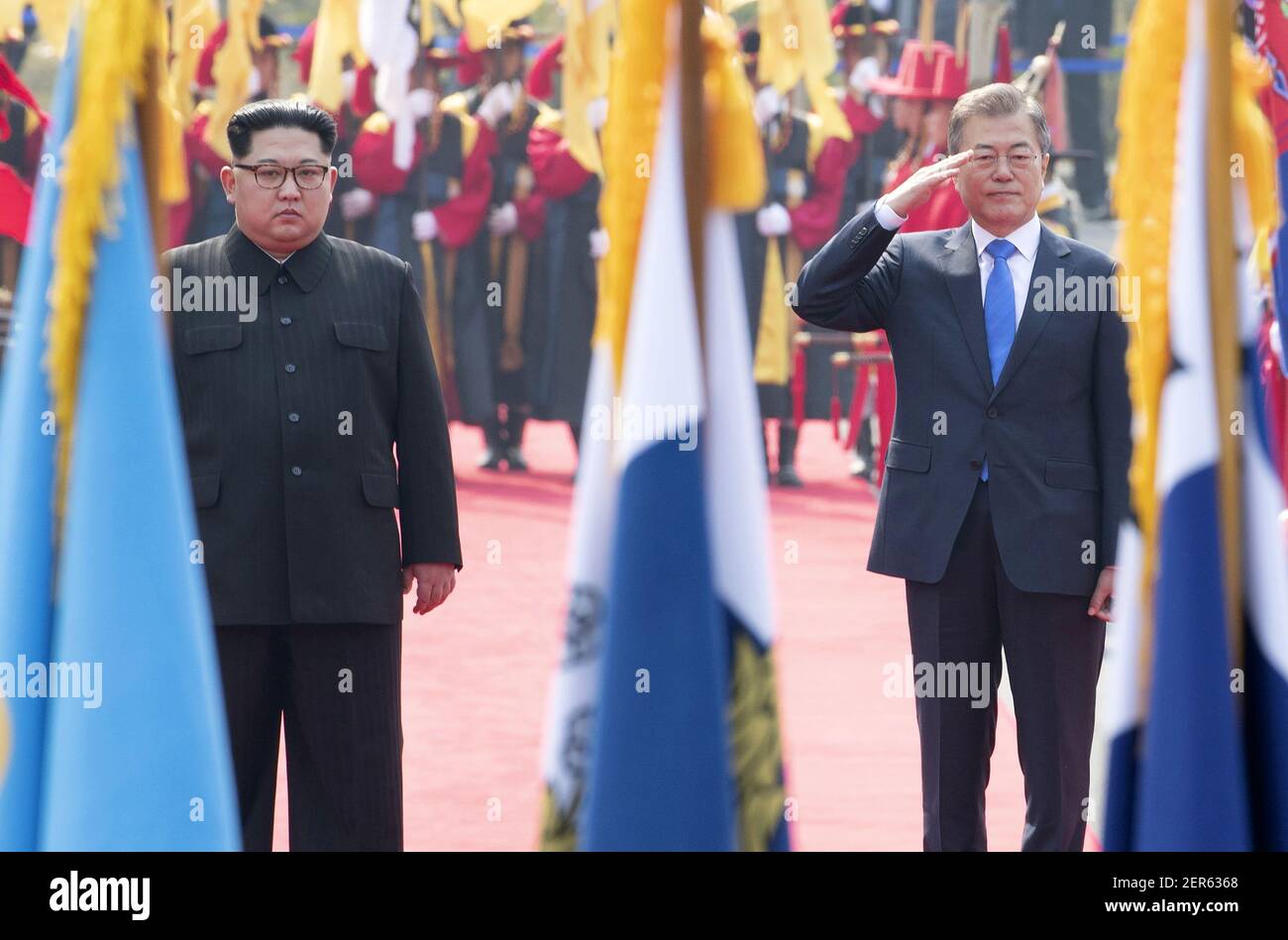 27 April 2018 - Panmunjom, South Korea : North Korean leader Kim Jong ...