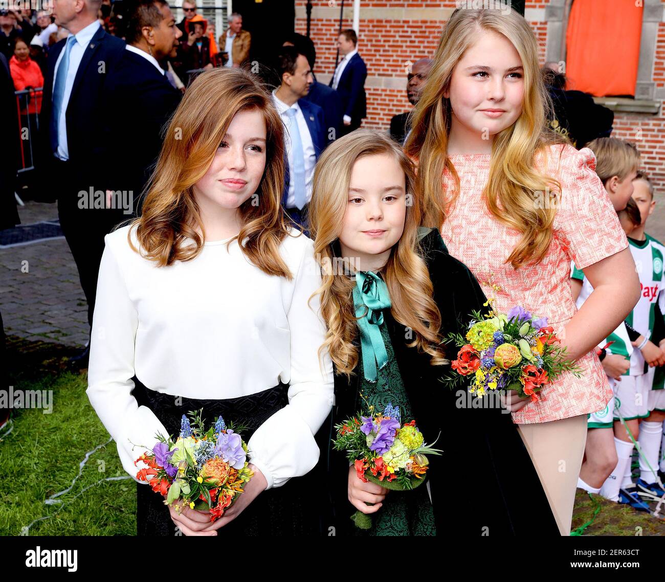 Princess Amalia, Princess Alexia and Princess Ariane celebrating King ...