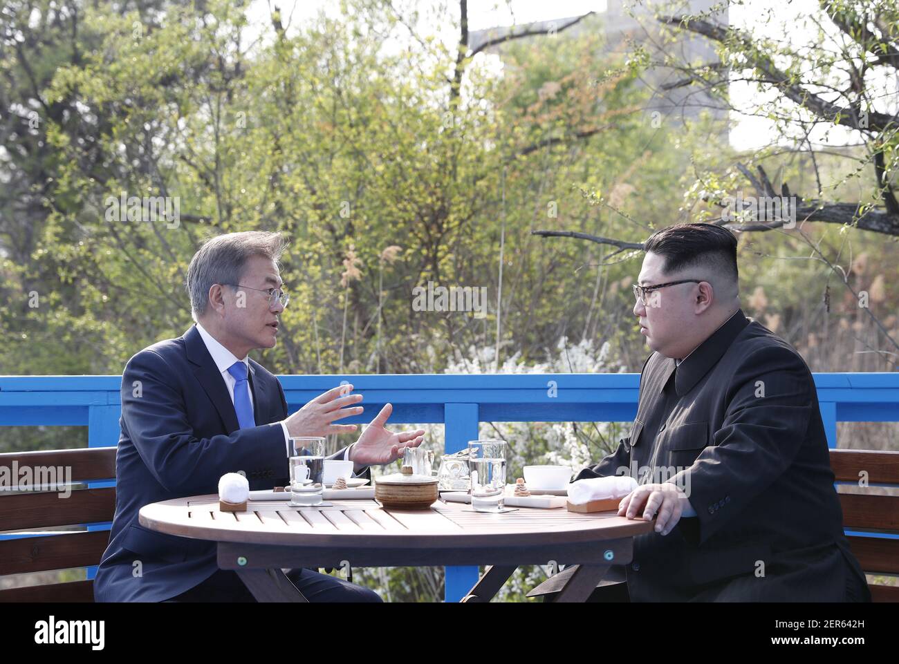 27 April 2018 - Panmunjom, South Korea : South Korean President Moon ...