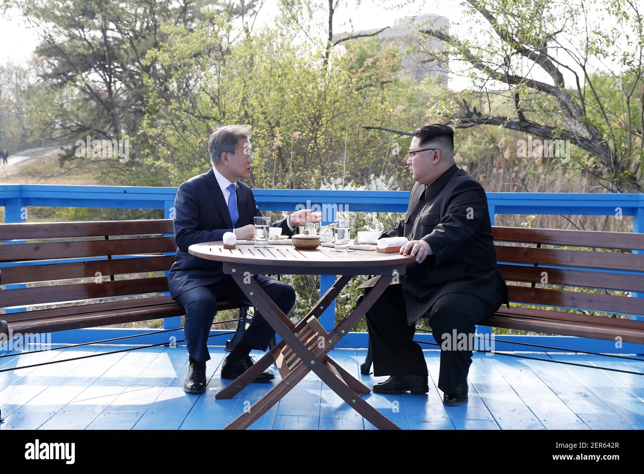 27 April 2018 - Panmunjom, South Korea : South Korean President Moon ...