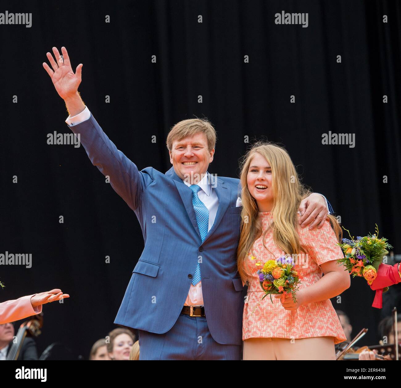 King Willem-Alexander and Princess Amalia celebrating King Willem ...