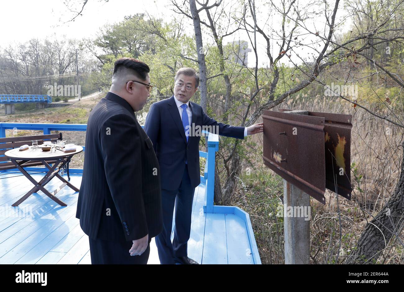 27 April 2018 - Panmunjom, South Korea : South Korean President Moon ...