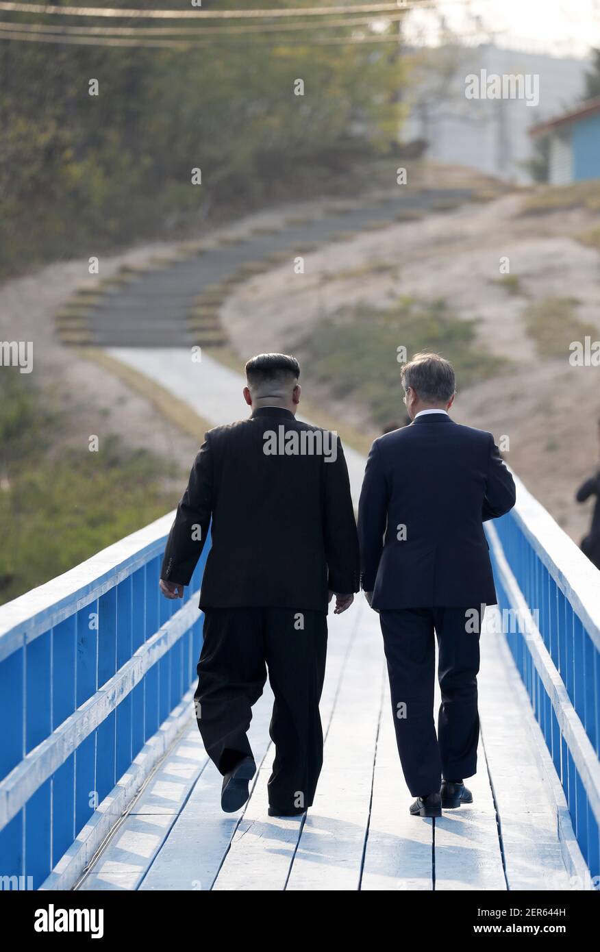 27 April 2018 - Panmunjom, South Korea : South Korean President Moon ...