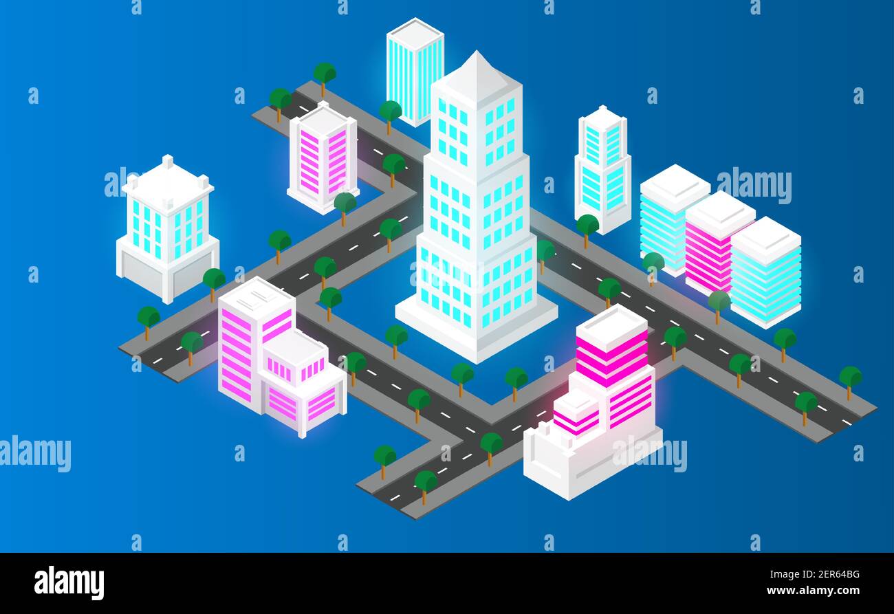 Isometric city hi-res stock photography and images - Alamy
