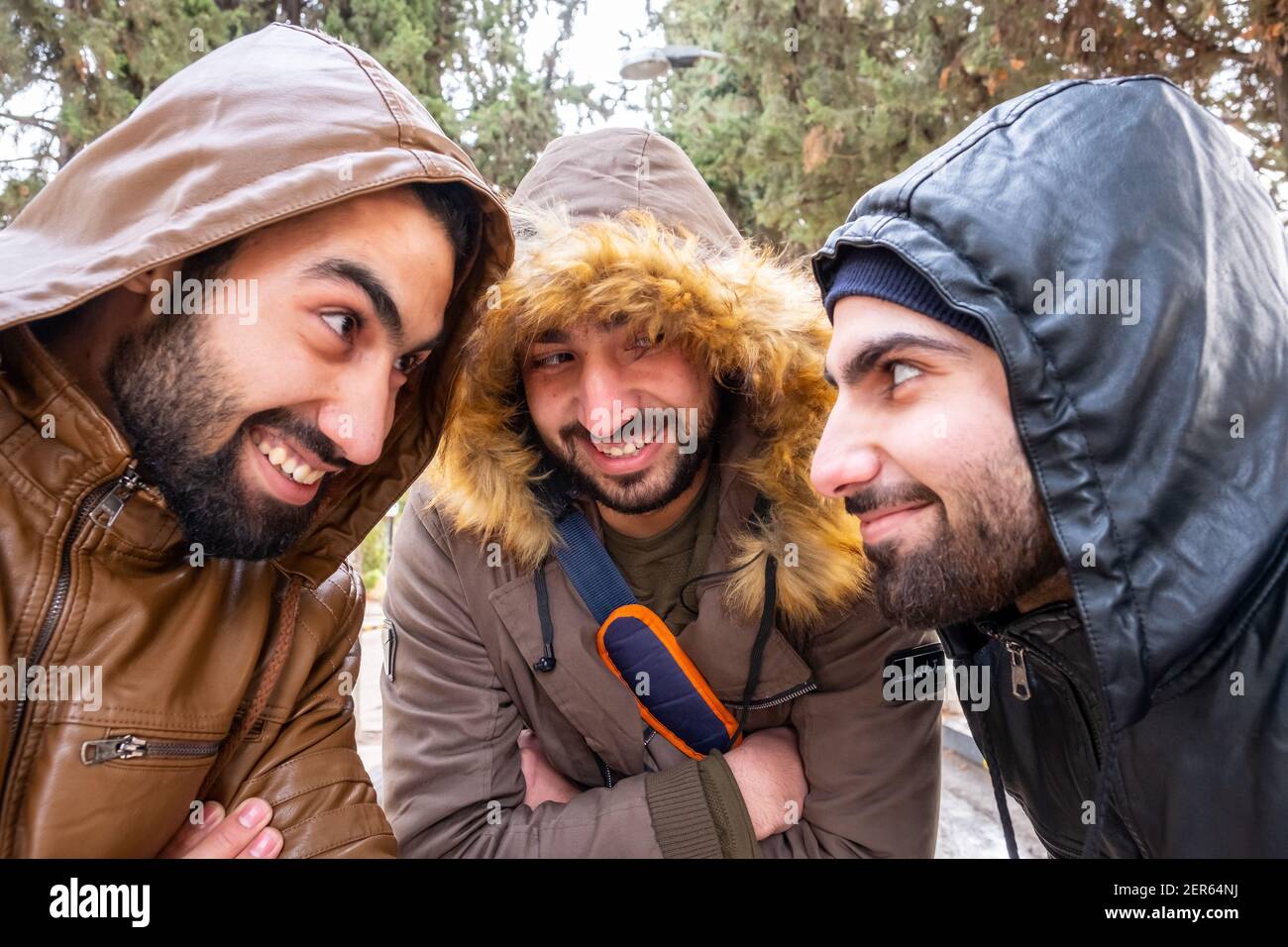 Happy arabic muslim friends enjoying life at university Stock Photo - Alamy