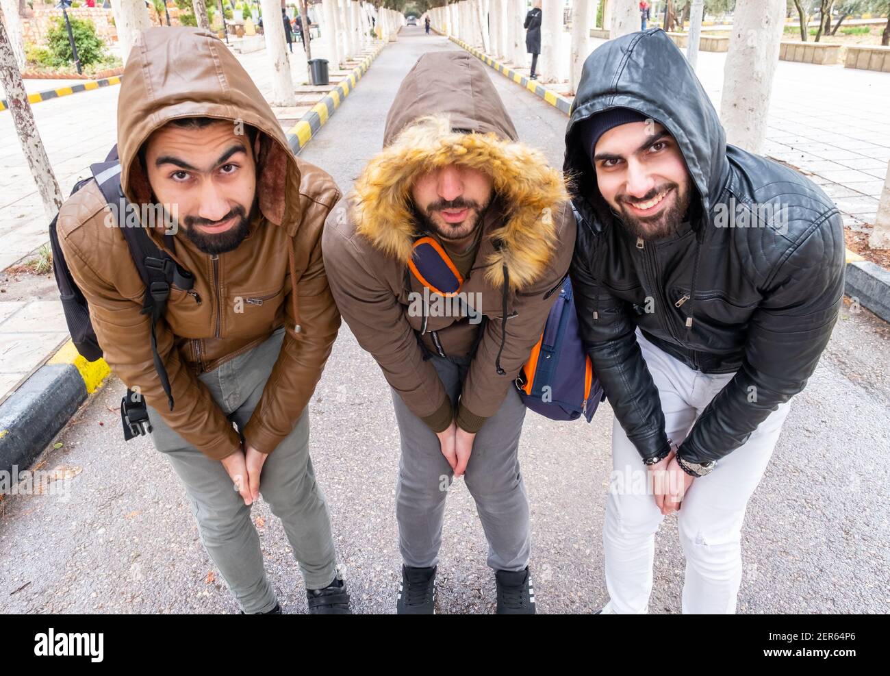 Happy arabic muslim friends enjoying life at university Stock Photo - Alamy