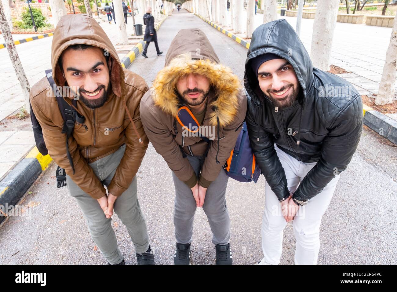 Happy arabic muslim friends enjoying life at university Stock Photo - Alamy
