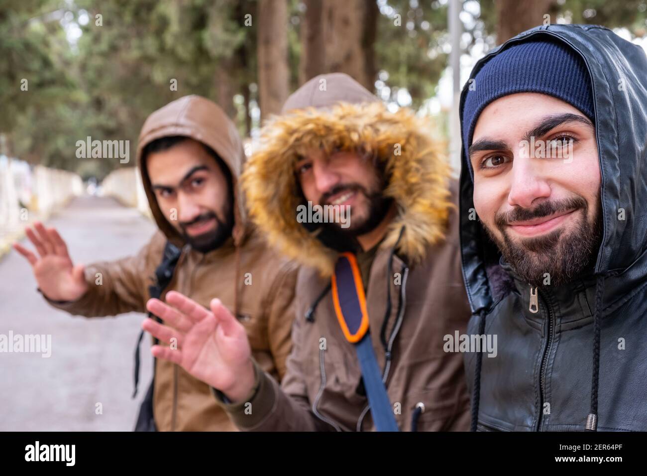 Happy arabic muslim friends enjoying life at university Stock Photo - Alamy