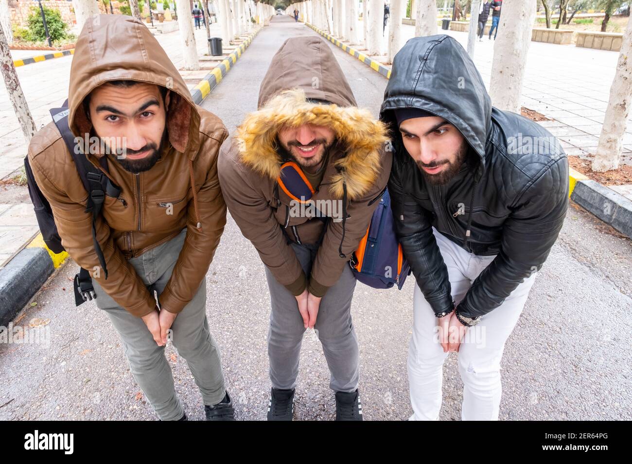 Happy arabic muslim friends enjoying life at university Stock Photo - Alamy