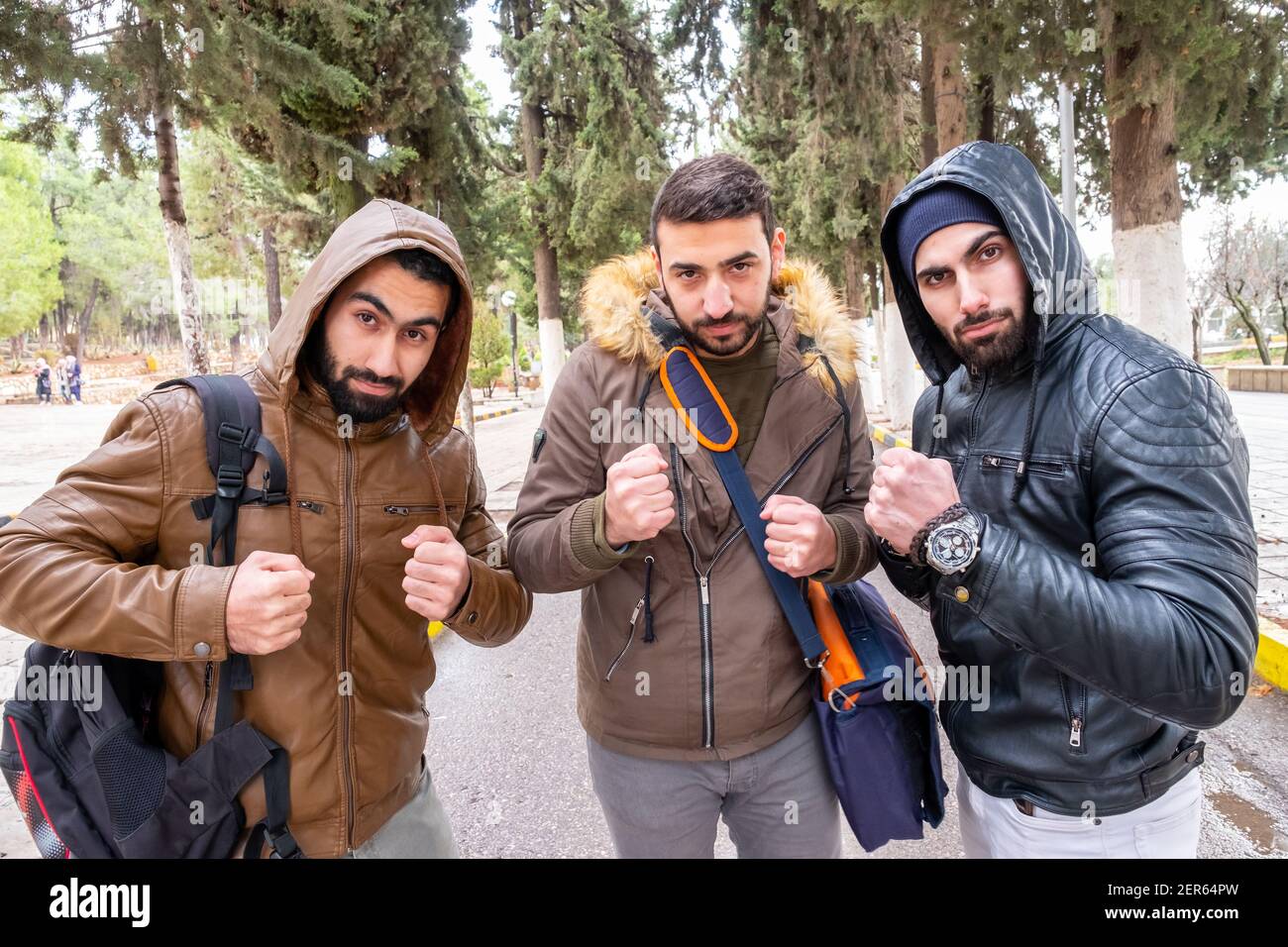 Happy arabic muslim friends enjoying life at university Stock Photo - Alamy