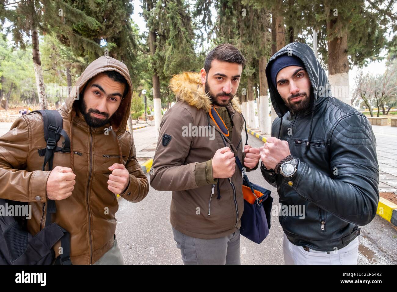 Happy arabic muslim friends enjoying life at university Stock Photo - Alamy