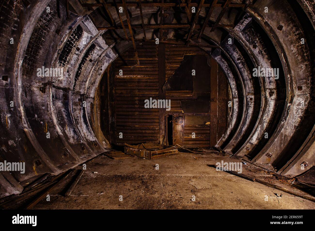 Dark abandoned Soviet bunker, echo of Cold War Stock Photo - Alamy