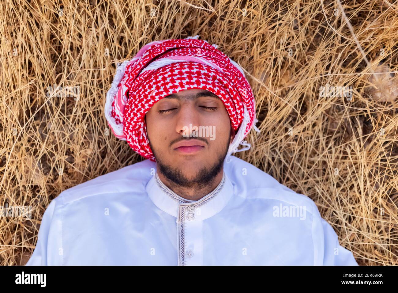 Arabic man enjoying being outdoor Stock Photo - Alamy