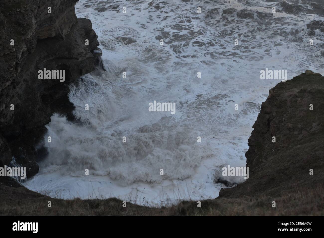 Rough Sea - Wild And Windy North Sea - Filey Brigg - North Sea - White ...
