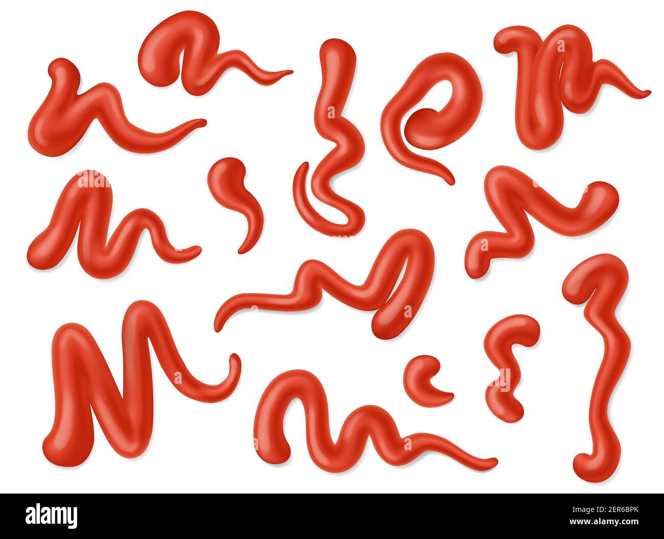 Red sauce splatters Cut Out Stock Images & Pictures - Alamy