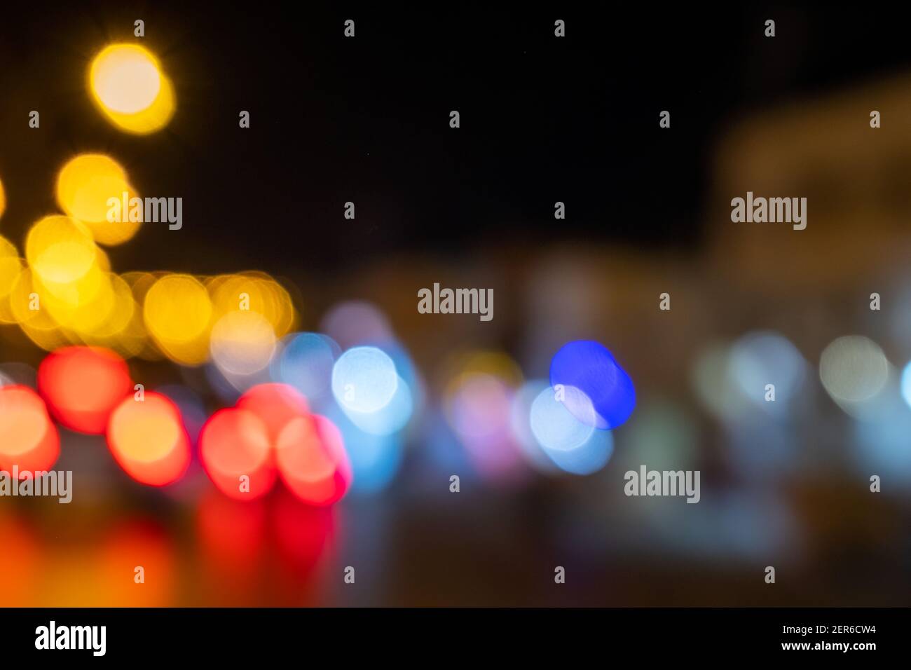 Blurred car lights with long exposure Stock Photo - Alamy