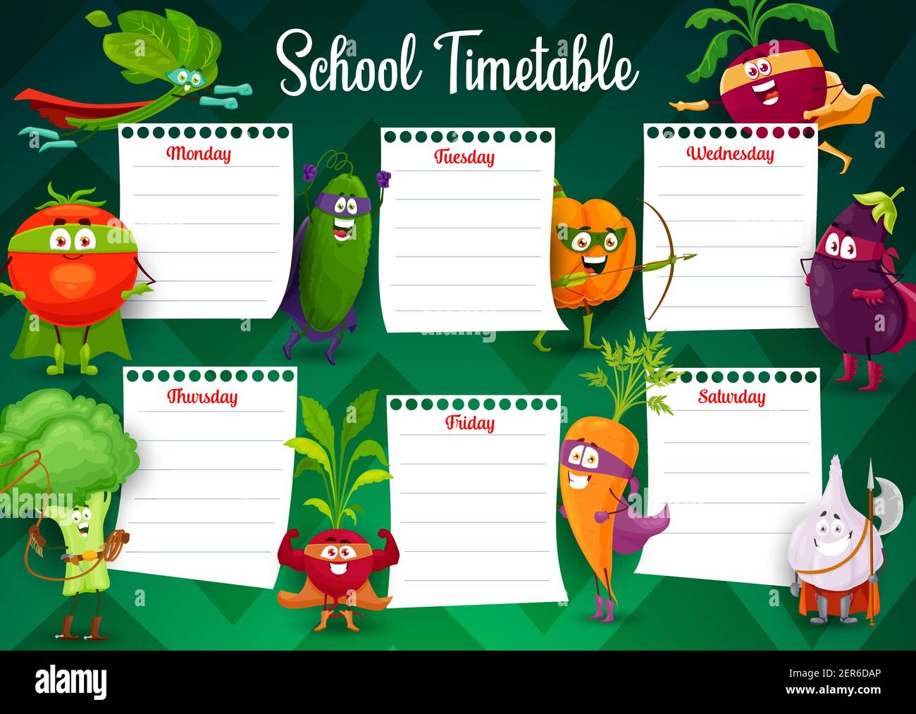 Elementary Class Schedule Template