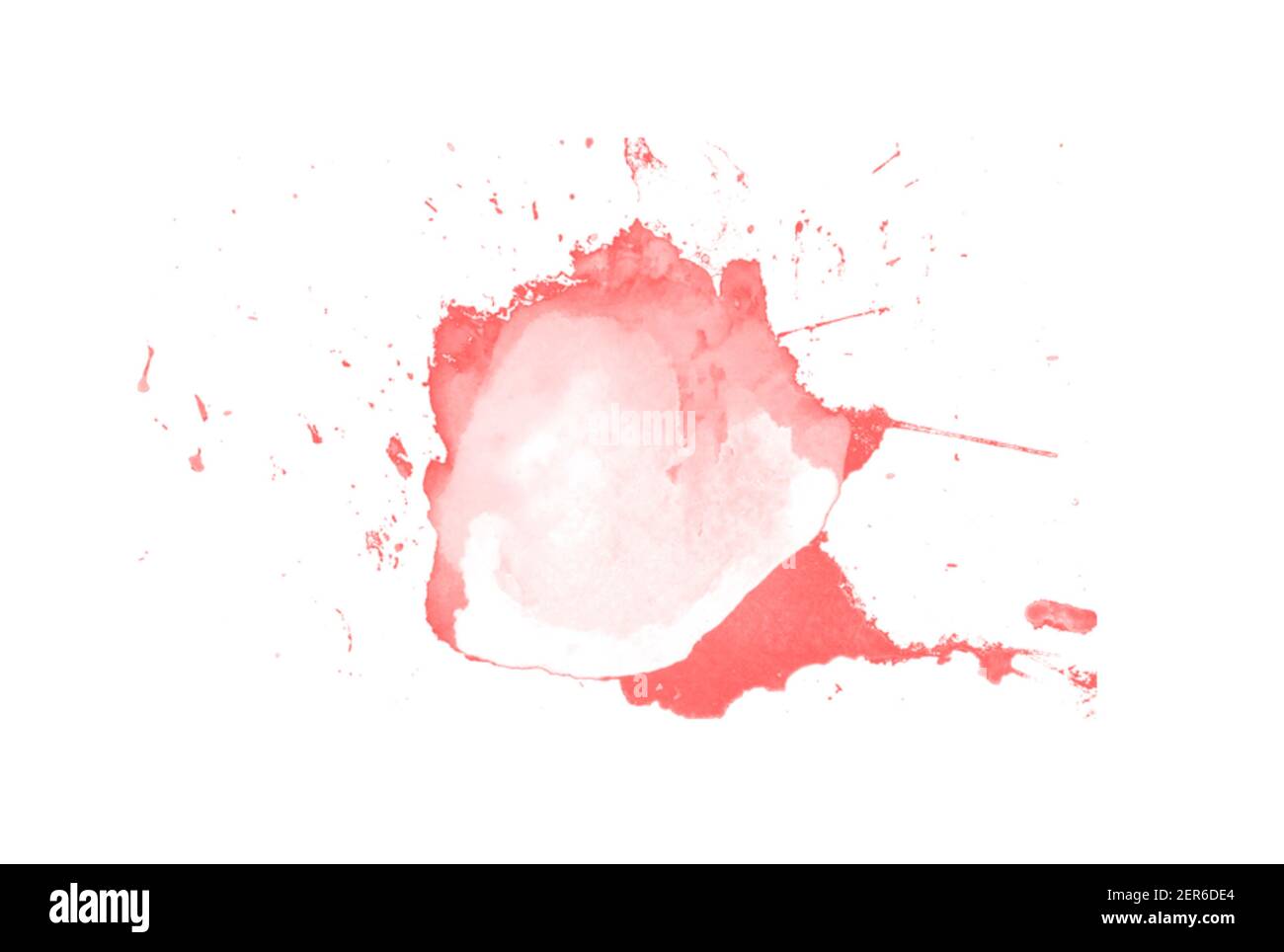 Red paint splash brush isolated on white Stock Photo - Alamy