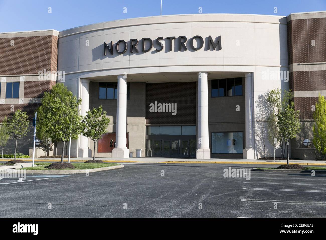 A logo sign outside of a Nordstrom retail store in Annapolis, Maryland ...