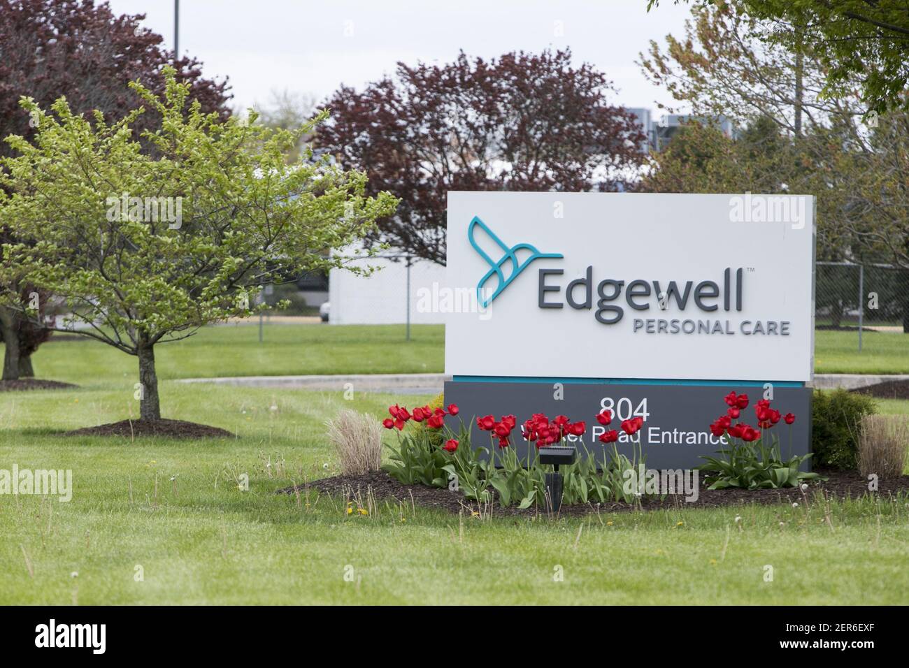 A logo sign outside of a facility occupied by Edgewell Personal Care in ...