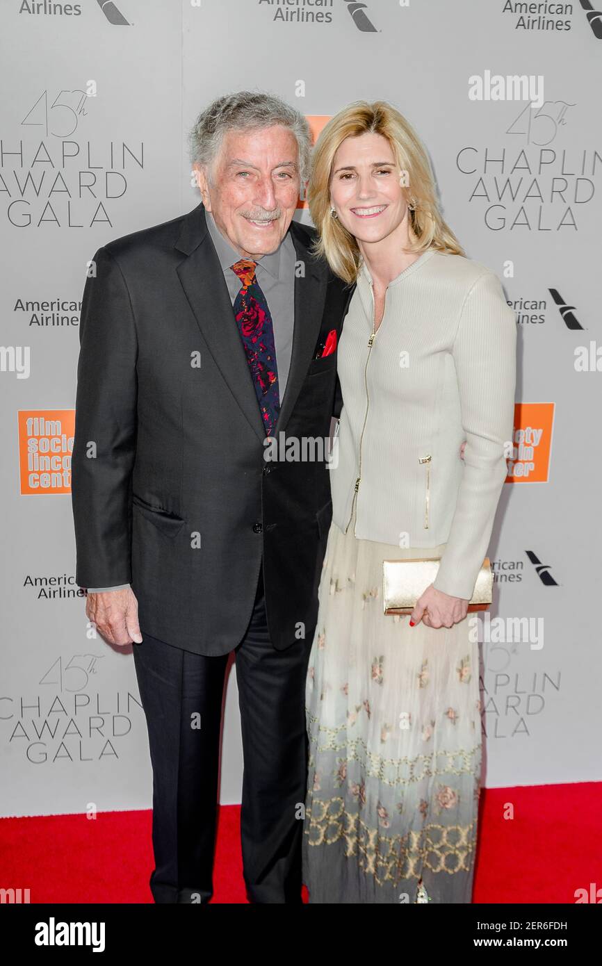 Tony Bennett and Susan Crow are seen at arrivals for the 45th Caplin ...