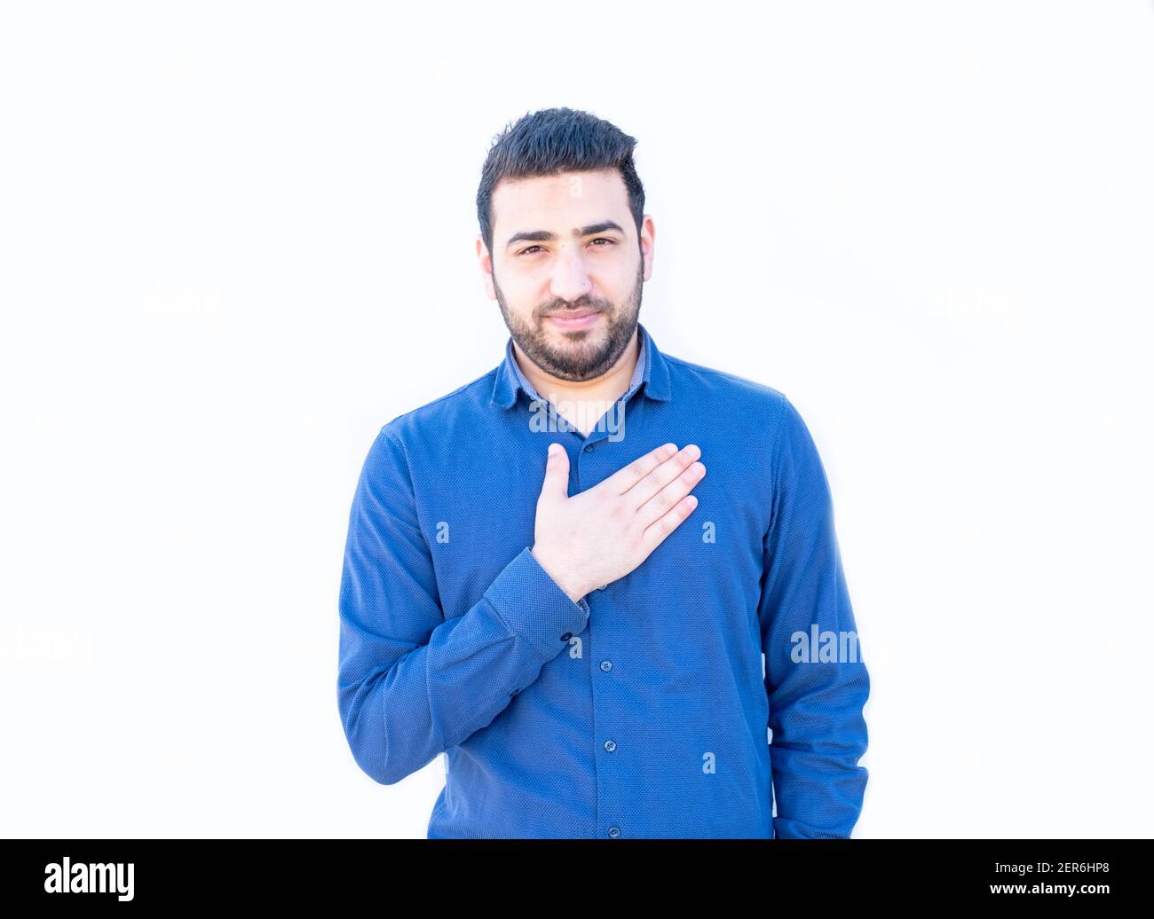 Arabic guy posing for portrait photo Stock Photo - Alamy