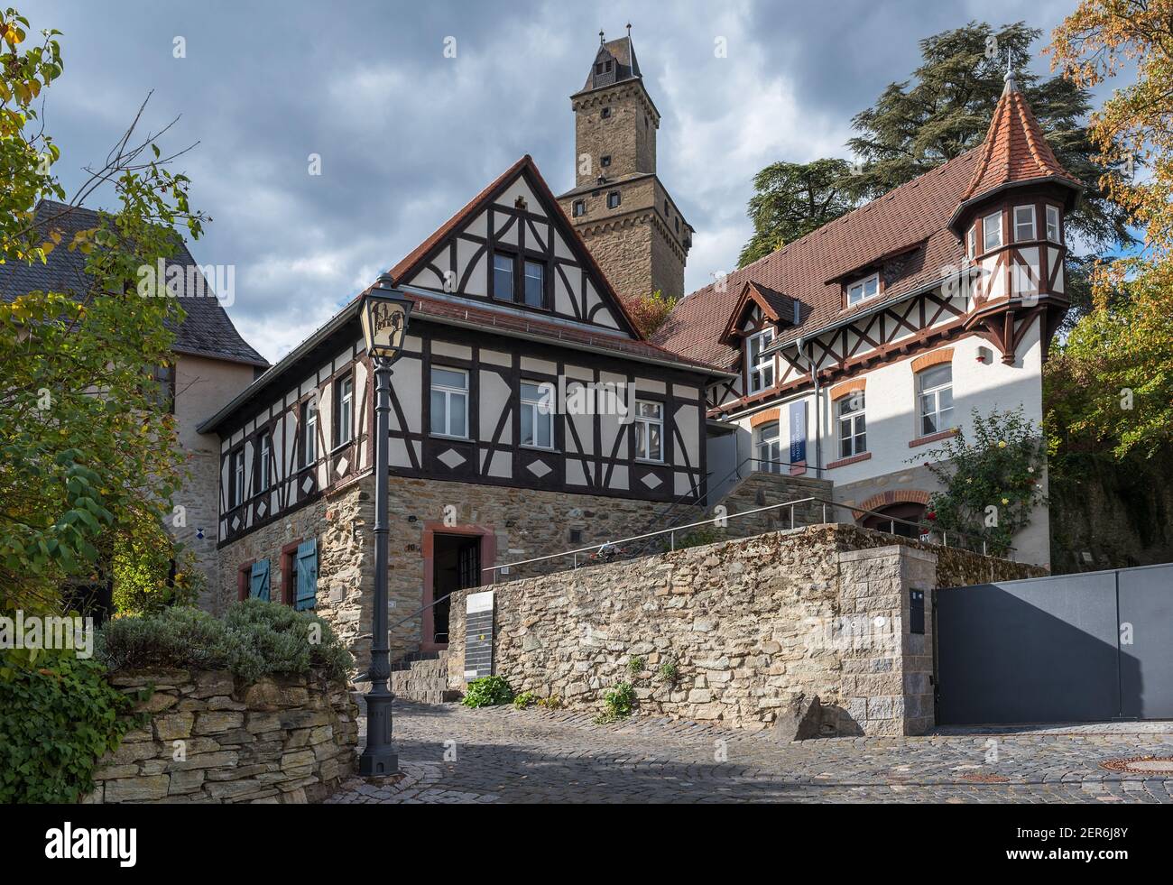 View of the medieval castle of Kronberg im Taunus, Hesse, Germany Stock ...