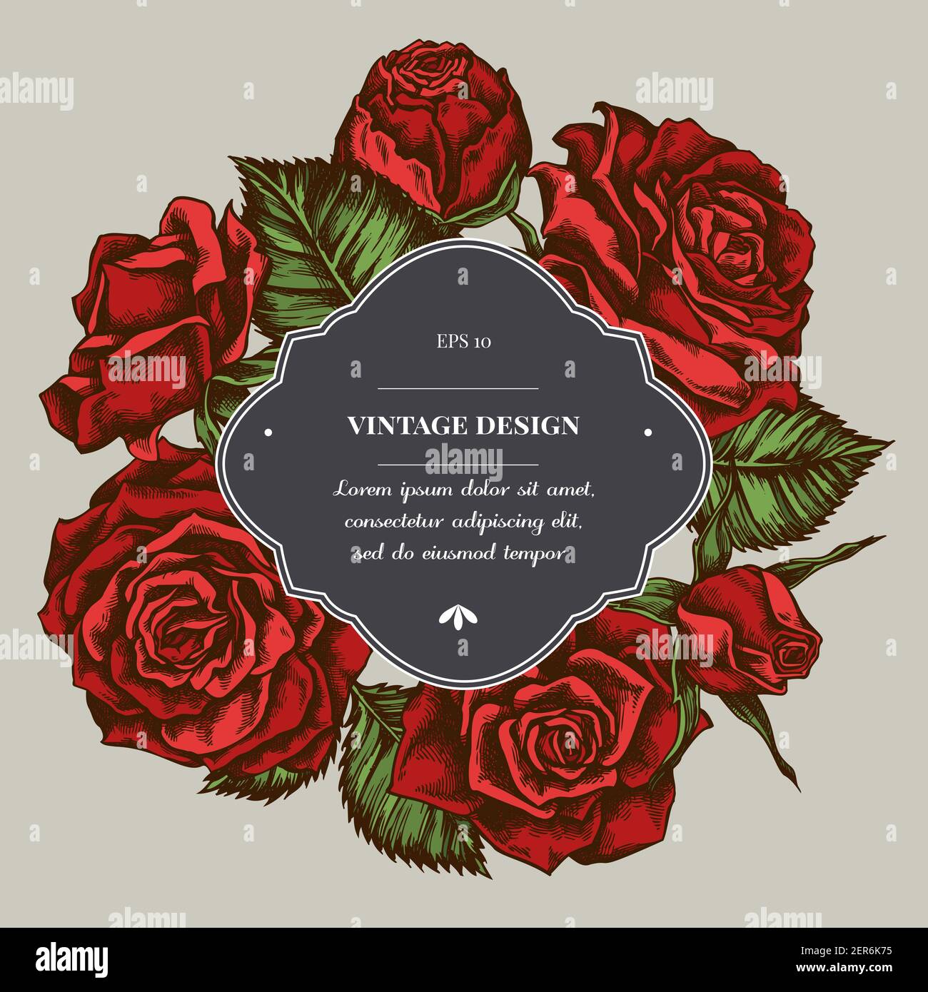 Roses all over Stock Vector Images - Alamy