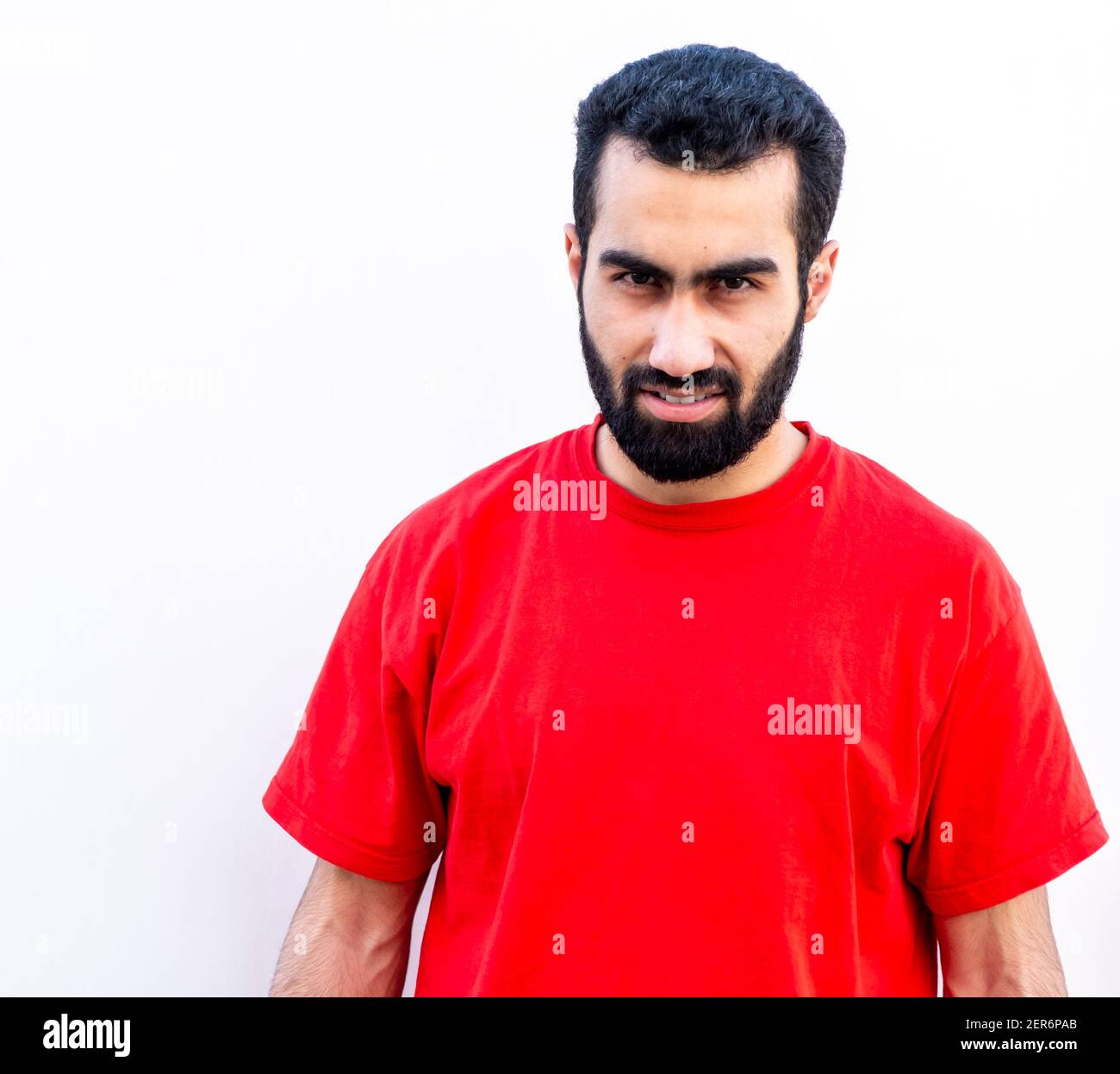 Guy making a serious look Stock Photo - Alamy