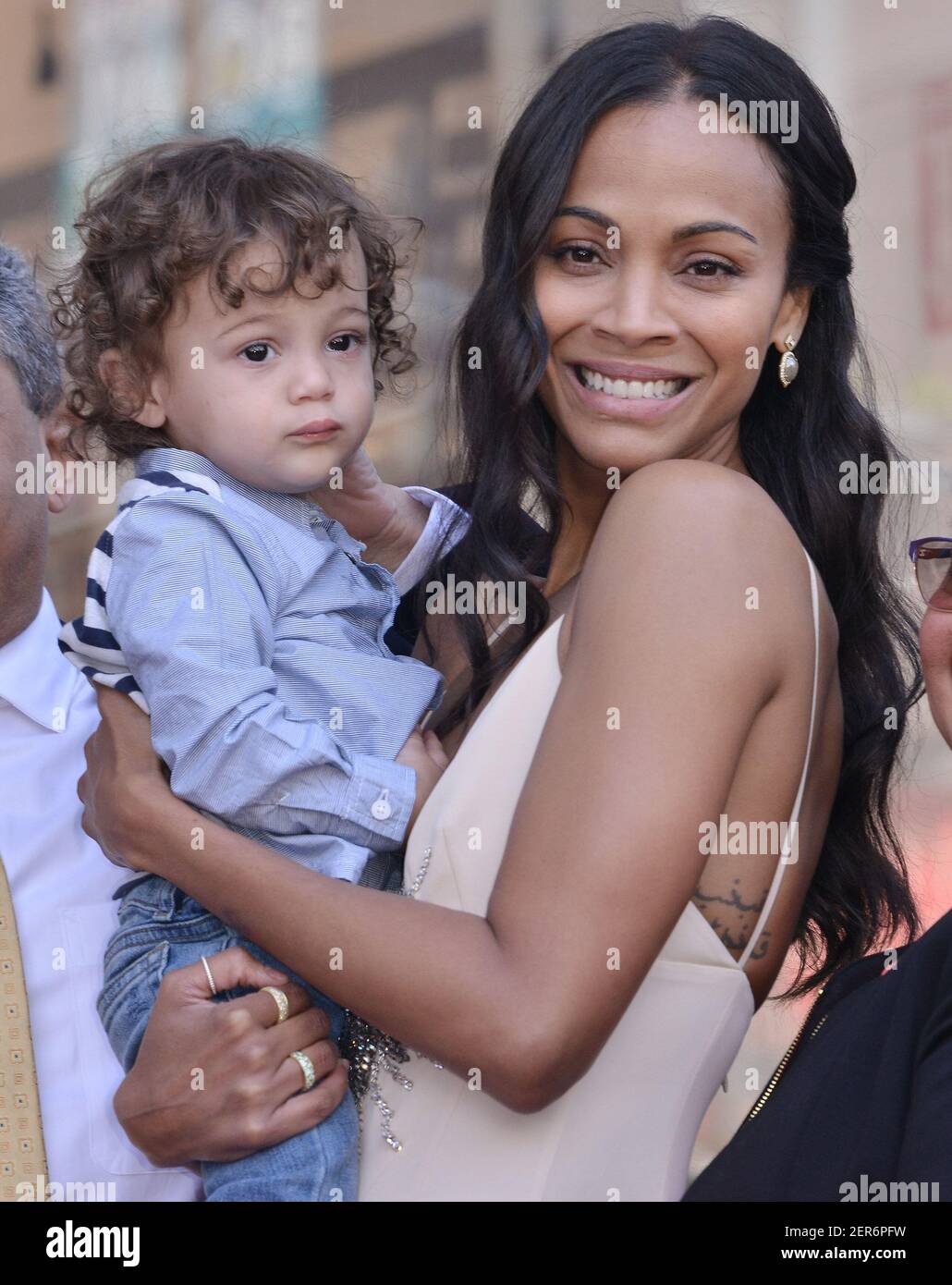 Son Zen Perego-Saldana and Zoe Saldana at her Star On The Hollywood ...