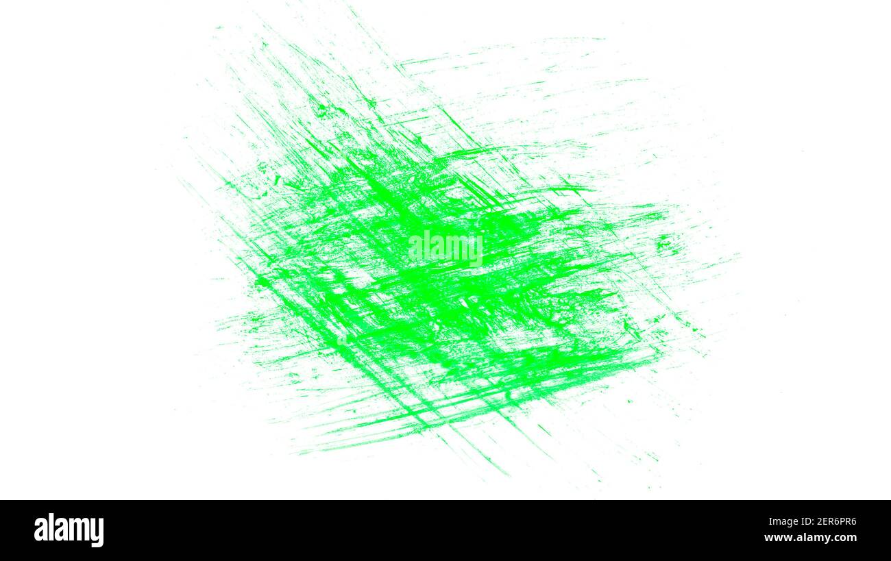 Green paint hatch brush isolated on white Stock Photo - Alamy