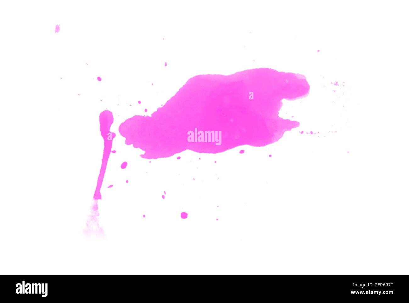 Pink watercolor splash brush for painting Stock Photo - Alamy