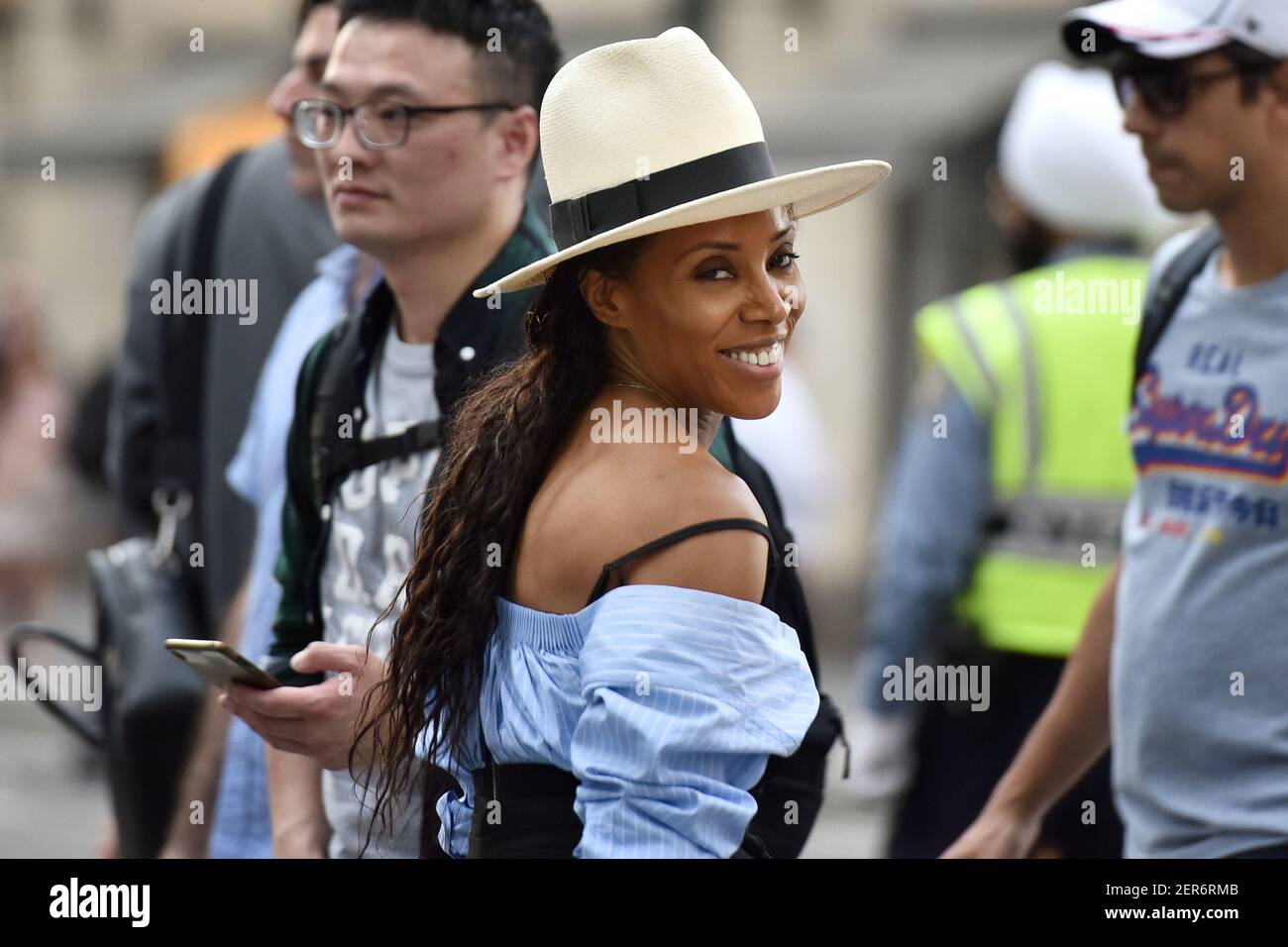 Celebrity Stylist June Ambrose is seen along Fifth Avenue and 57th ...