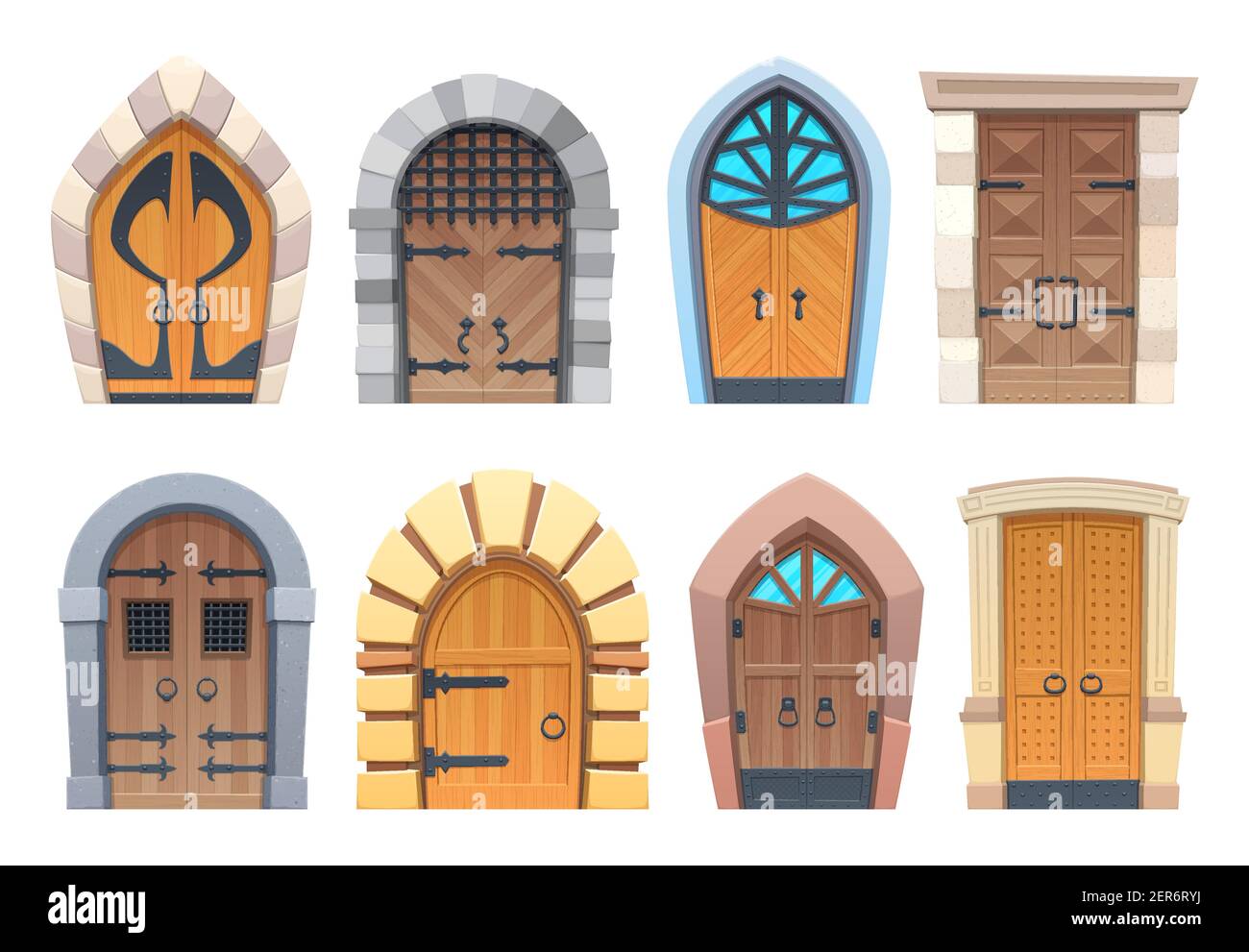 Arched metal gates Stock Vector Images - Alamy